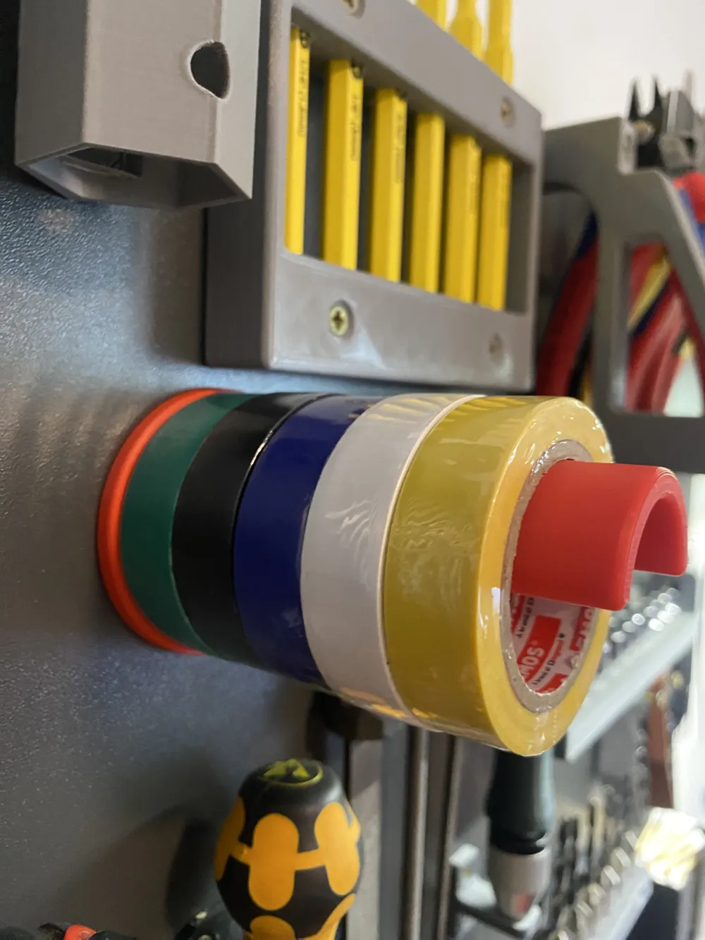 Electrical tape holder by stenzy MakerWorld: Download Free 3D Models