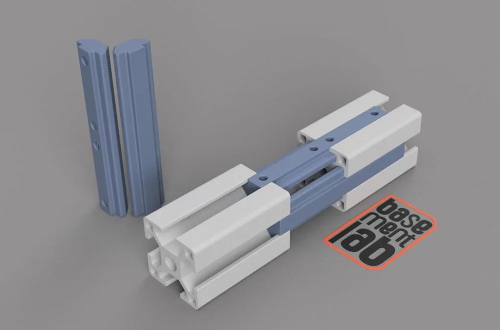 3030 T-Slot Nut Connector 80mm (M4 Thread / Blank) - Free 3D Print ...
