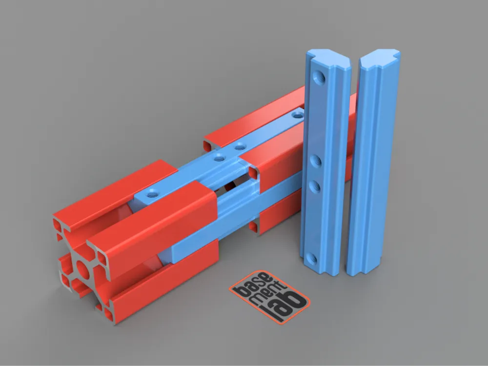 3030 T-Slot Nut Connector 80mm (M4 Thread / Blank) - Free 3D Print ...