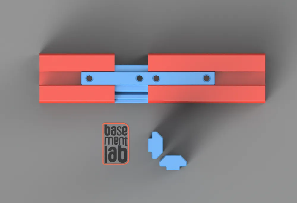 3030 T-Slot Nut Connector 80mm (M4 Thread / Blank) - Free 3D Print ...