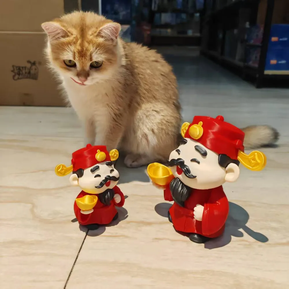 God of Wealth Chibi, all parts separated for printing, multi-color ...