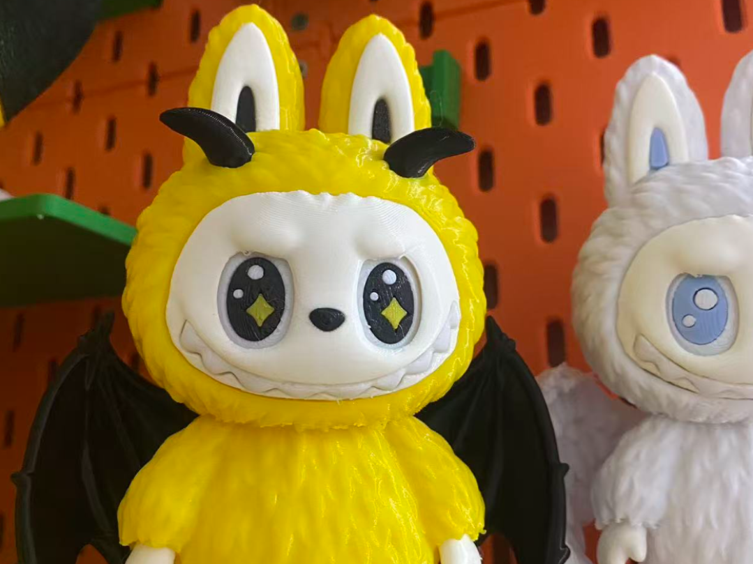 Pegboard Figurine Model Yellow Demon Model Large Wings 14cm Tall by ...