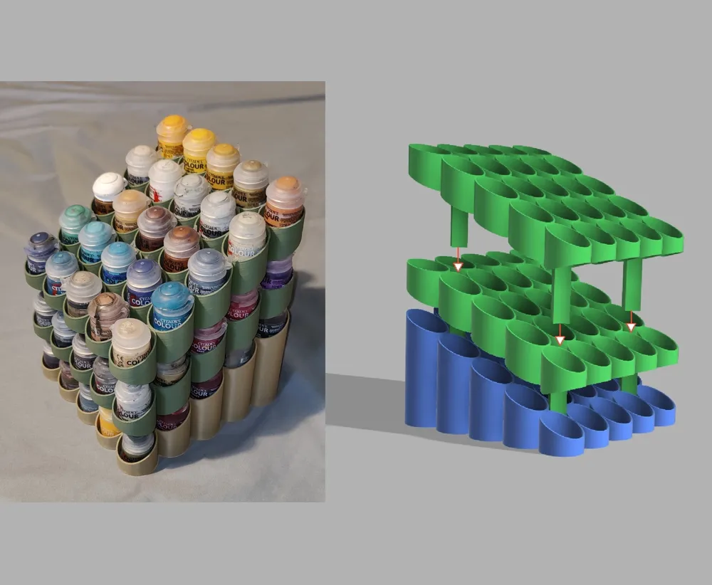 Modular WH40K / Citadel Paint Rack by Zandor MakerWorld: Download Free ...