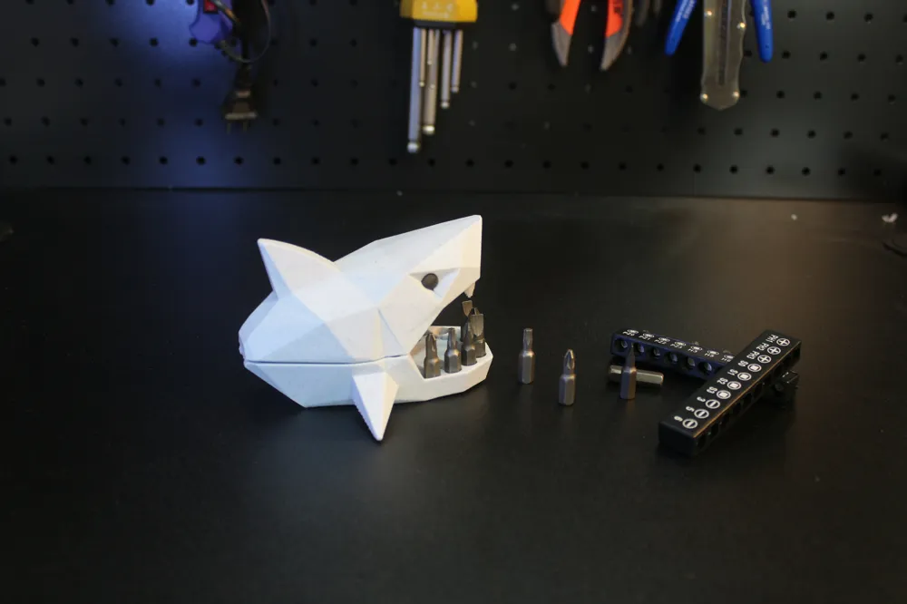 Shark Desktop Screwdriver Bit Storage Box - Free 3D Print Model ...