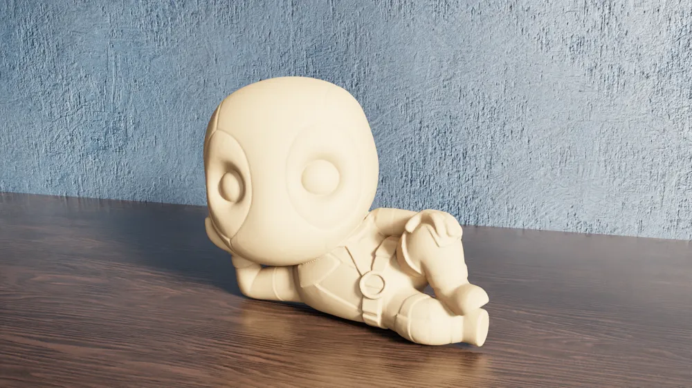 Lying Chibi Deadpool by Marjers MakerWorld: Download Free 3D Models