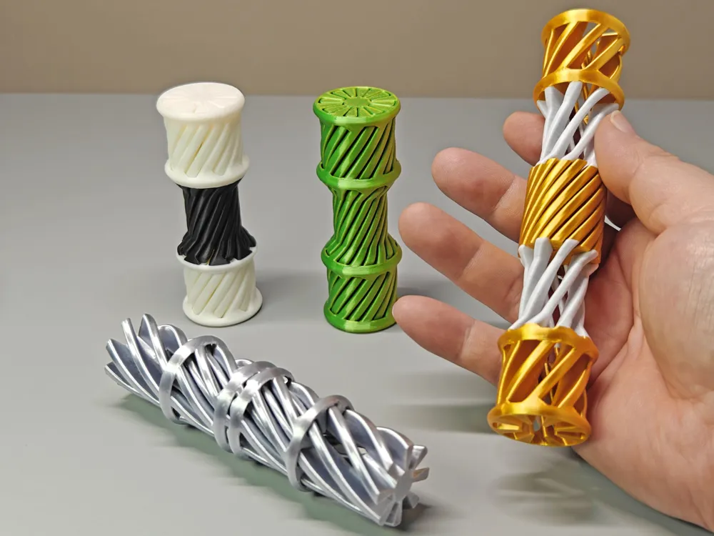 Continuous Spiraling Rod Print in Place Fidget Toy TD1 Circular Rod ...