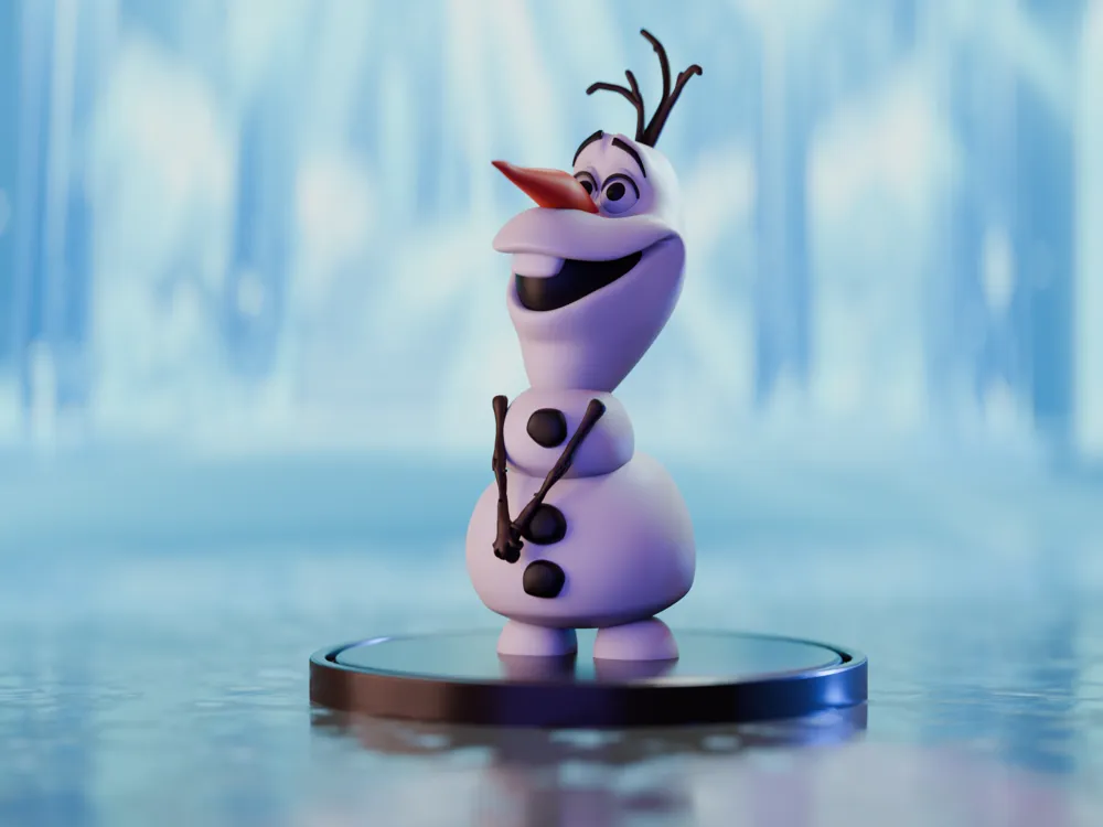 Frozen Olaf the Snowman Action Figure - Free 3D Print Model - MakerWorld