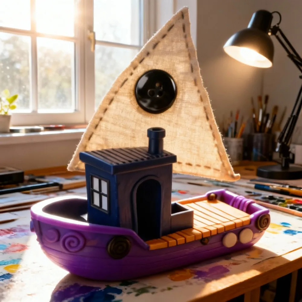 Benchy “Coraline’s Button Boat” Remixed by Andypaper MakerWorld: Download Free 3D Models
