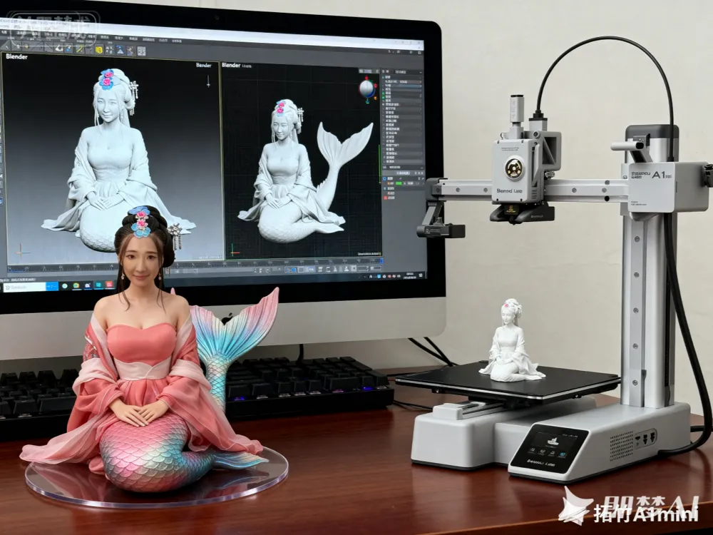 Mermaid, realistic figurine by 蔡蔡子 MakerWorld: Download Free 3D Models