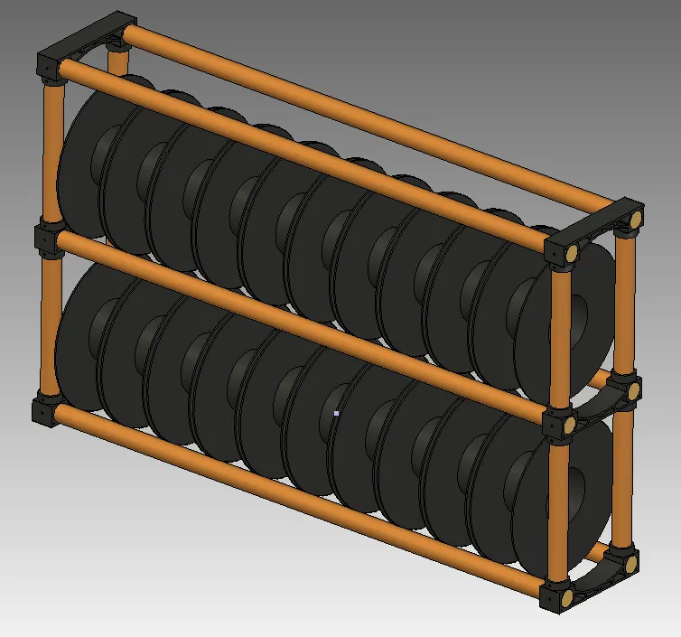 filament spools modular rack - Free 3D Print Model - MakerWorld
