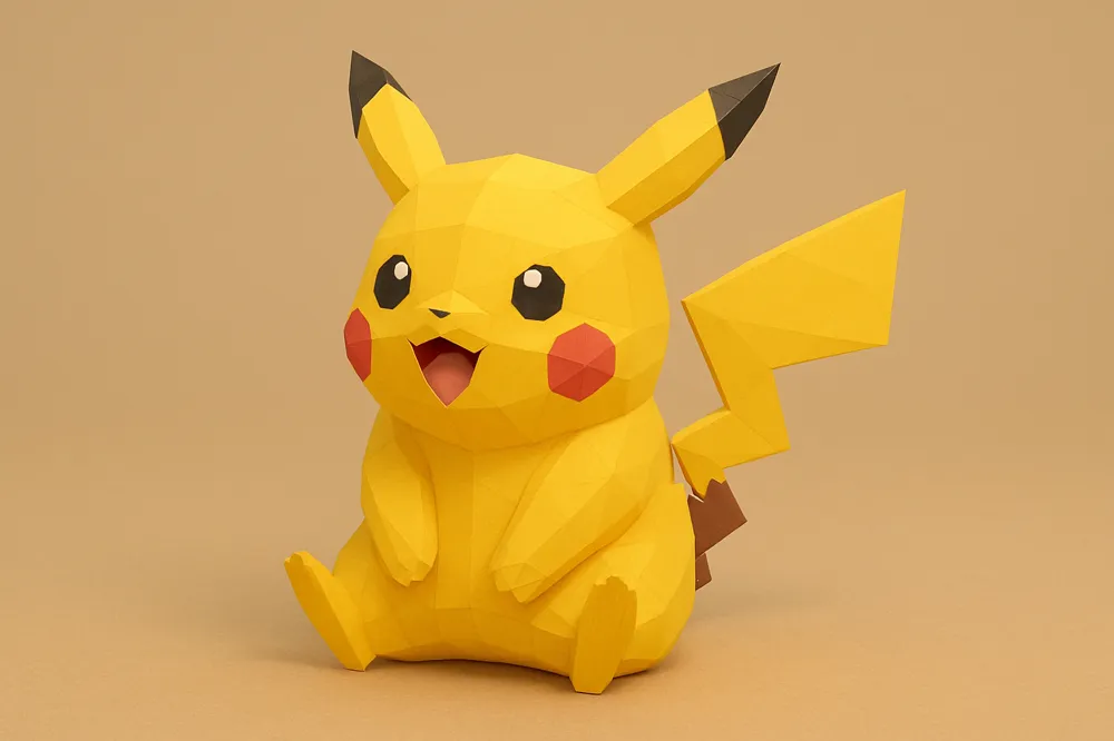 #025 Pikachu – Low Poly Pokémon - Free 3D Print Model - MakerWorld