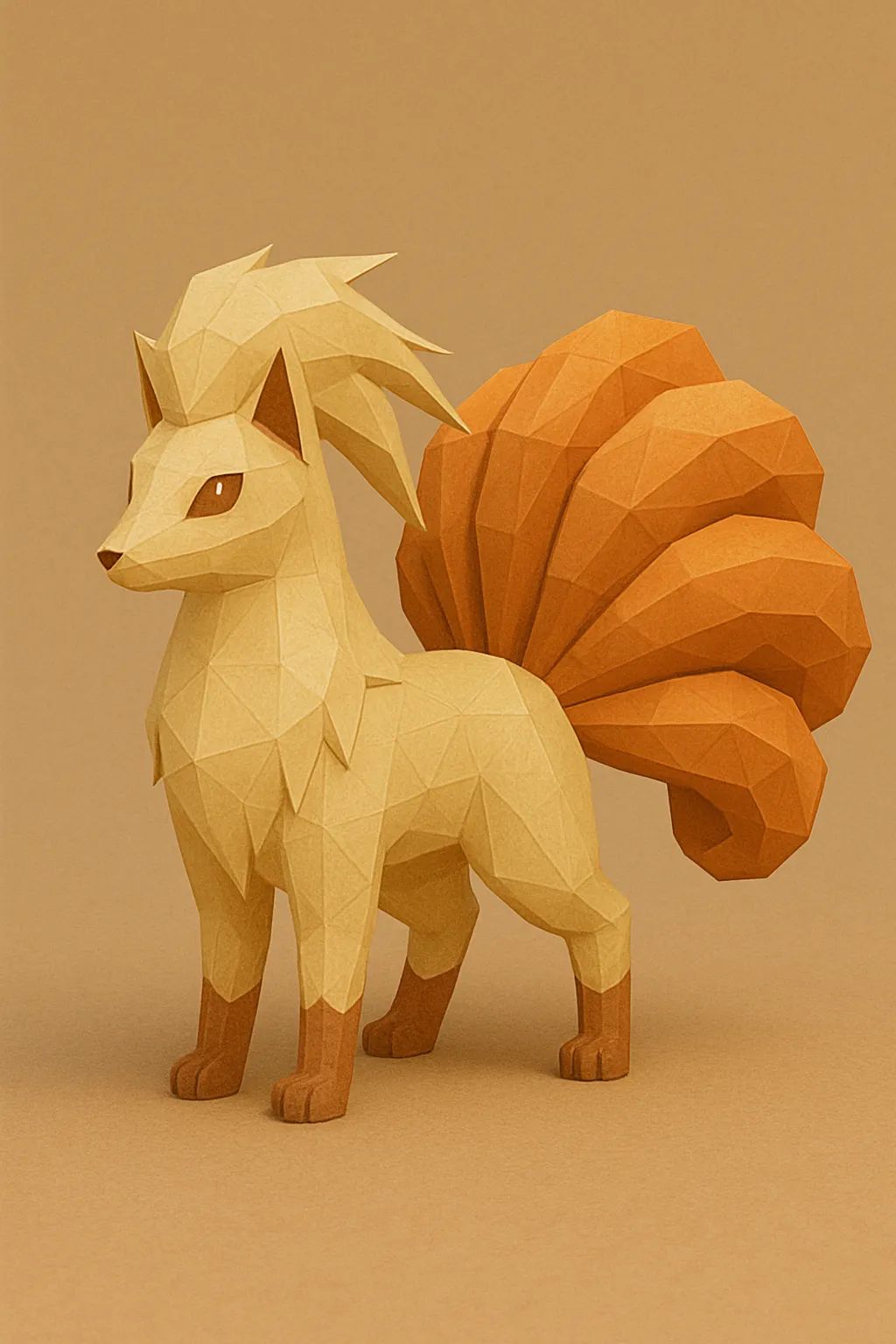 #038 Ninetales – Pokémon de Bajo Polígono - Modelo de impresión 3D ...