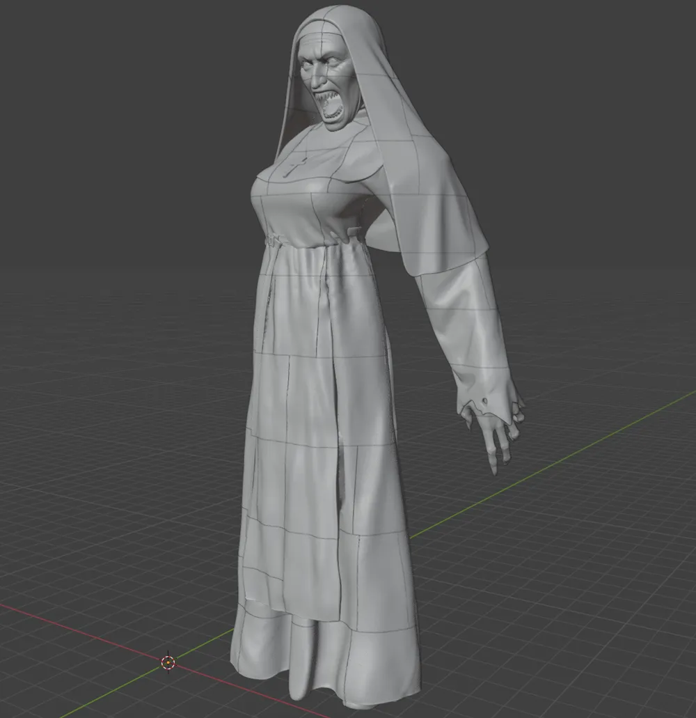 Life-Size The Nun Scary Face Horror Halloween by Ryan @ TheMajinLab ...