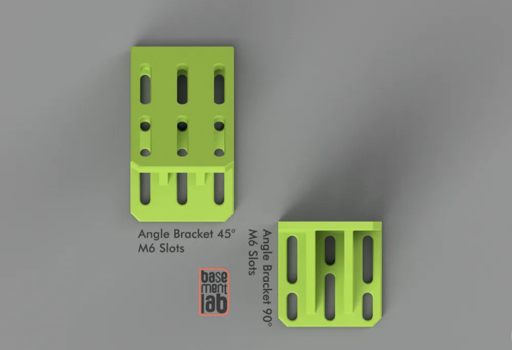 Strong Angle Bracket 45°- 90° / M6 - 1/4-20 Slots - Free 3D Print Model ...