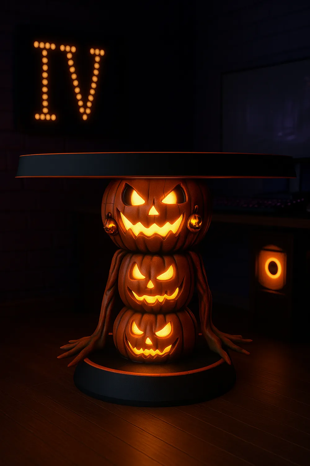 Life-Size Pumpkin Halloween Table Spooky Edition - Free 3D Print Model ...