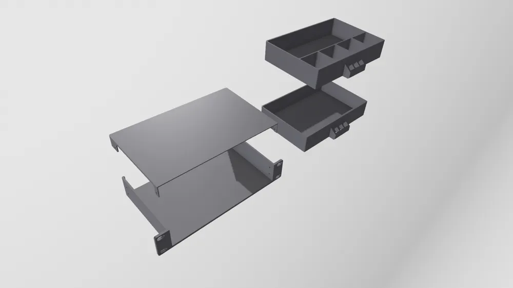 10 inch Rack Shelf Drawers by Diew MakerWorld: Download Free 3D Models