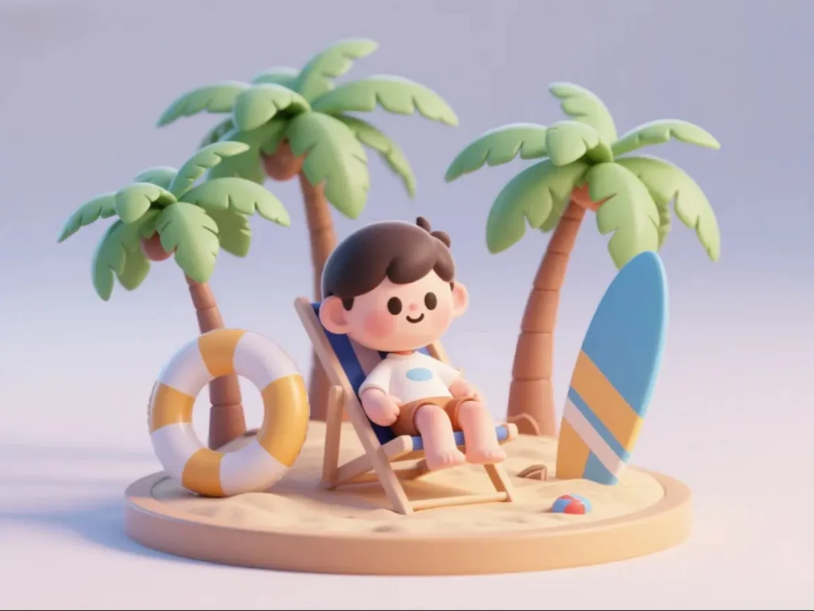 Vacation Beach Print in Place for A1 mini - Free 3D Print Model - MakerWorld