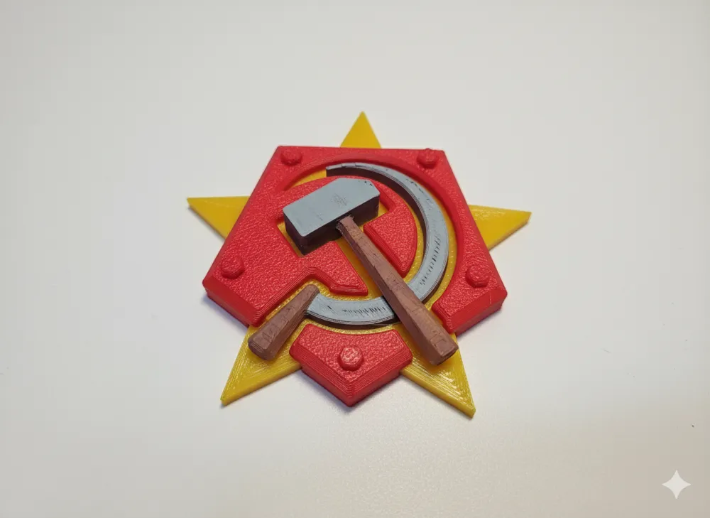 Red Alert 2 Soviet logo - Free 3D Print Model - MakerWorld