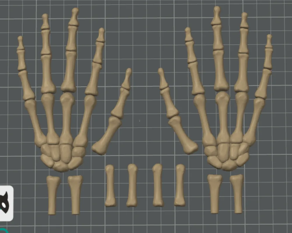 Bone Hands by Fábrica Maker MakerWorld: Download Free 3D Models