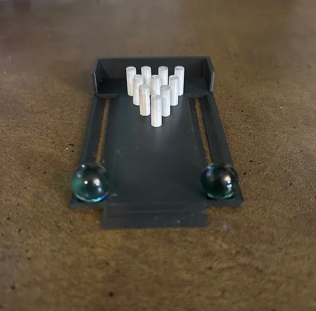 mini bowling and pins by The Lucky Buck MakerWorld: Download Free 3D Models