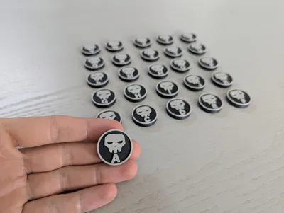 DnD Enemy Tokens with Letters by dicyroll MakerWorld: Download Free 3D ...