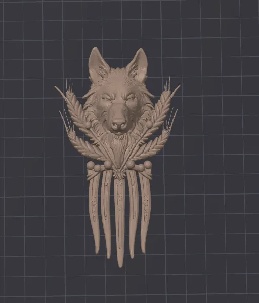 Wolf Head Comb Model 2 by EaTDaS MakerWorld: Download Free 3D Models