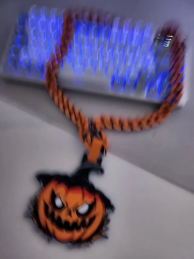 Halloween Pumpkin Custom Neck Bling Chain Edition by Ryan @ TheMajinLab ...