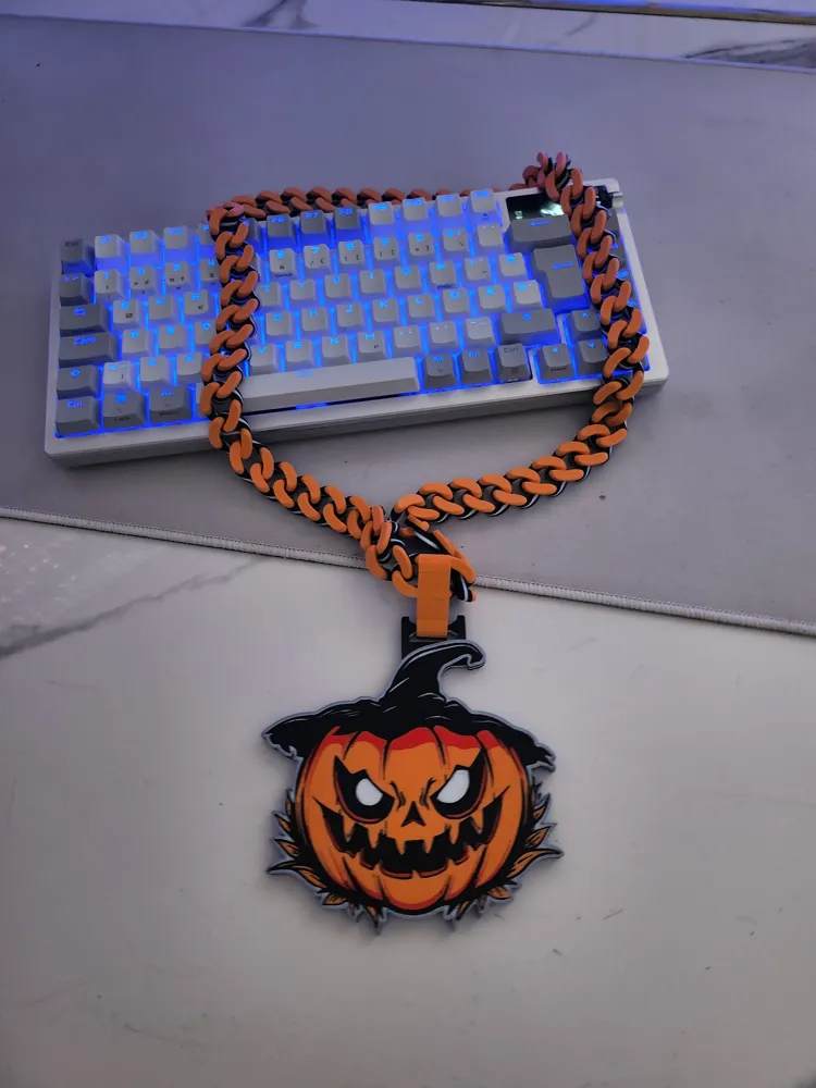 Halloween Pumpkin Custom Neck Bling Chain Edition by Ryan @ TheMajinLab ...