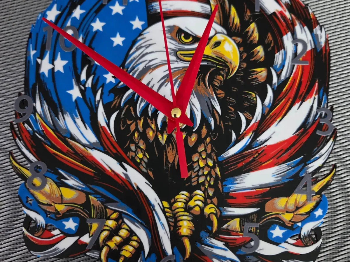 USA eagle clock by Mimi3D MakerWorld: Download Free 3D Models
