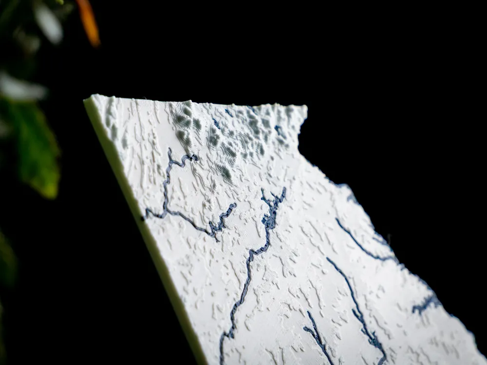 Georgia, USA (GA) Topographic Map - Free 3D Print Model - MakerWorld