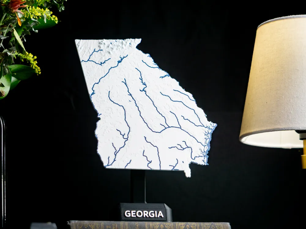 Georgia, USA (GA) Topographic Map - Free 3D Print Model - MakerWorld