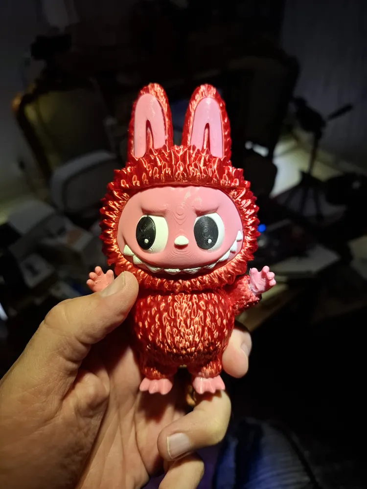 Labubu with rotating eyes - Free 3D Print Model - MakerWorld