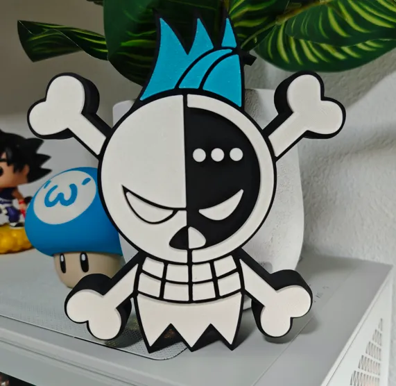 One Piece Portgas D. Ace Jolly Roger (NO AMS/AMS) - Free 3D Print Model ...