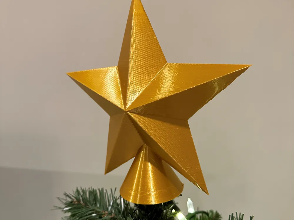 star toppper for 3d printed Christmass tree Remixed by Dominik MakerWorld: Download Free 3D Models