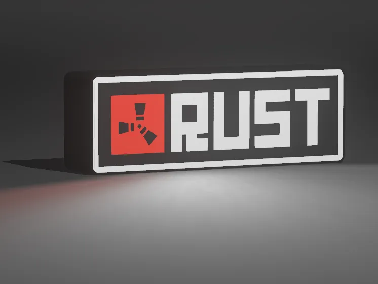 rust logo lightbox by sahdude MakerWorld: Download Free 3D Models