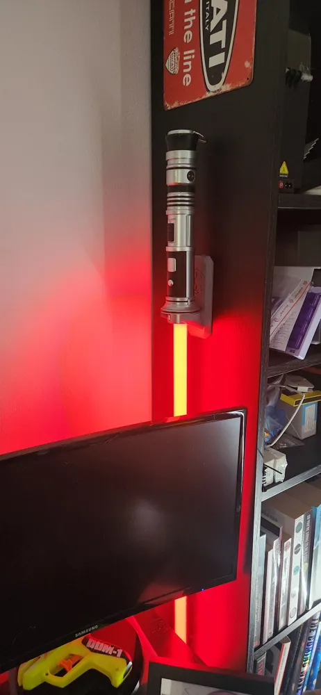 Sith Empire Lightsaber Wall Mount - Free 3D Print Model - MakerWorld
