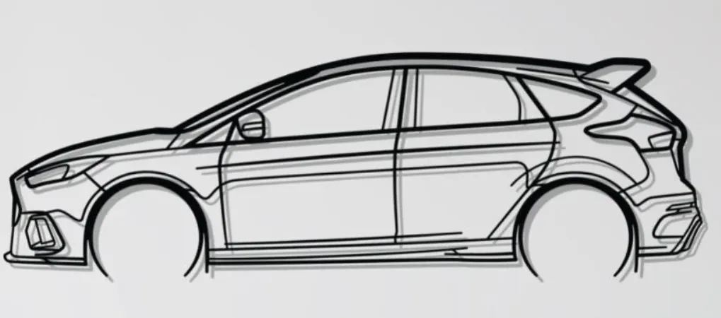 Ford Focus RS Wandkunst von Teo_211 MakerWorld: Kostenlose 3D-Modelle ...