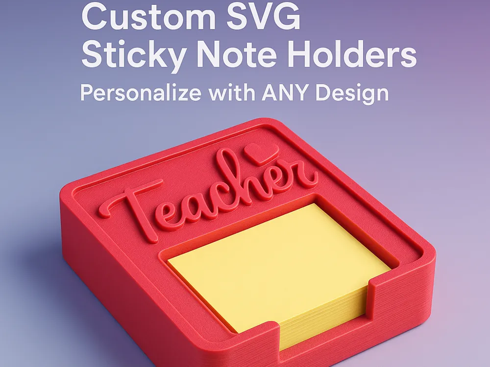 convert any photo to sticky notes holder - Free 3D Print Model - MakerWorld