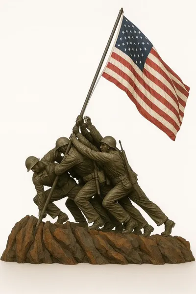 Raising the Flag Iwo Jima 1945 - Marines Sculpture by Timberlake ...