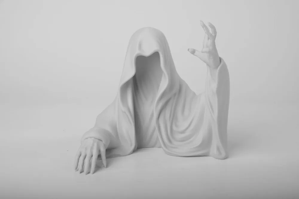 Hooded Wraith Bust – Spooky Grim Reaper Statue= by Sculturissimo3D ...