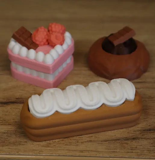 Clickers (Pudding, Chocolate Strawberry, Pancake) - Free 3D Print Model ...