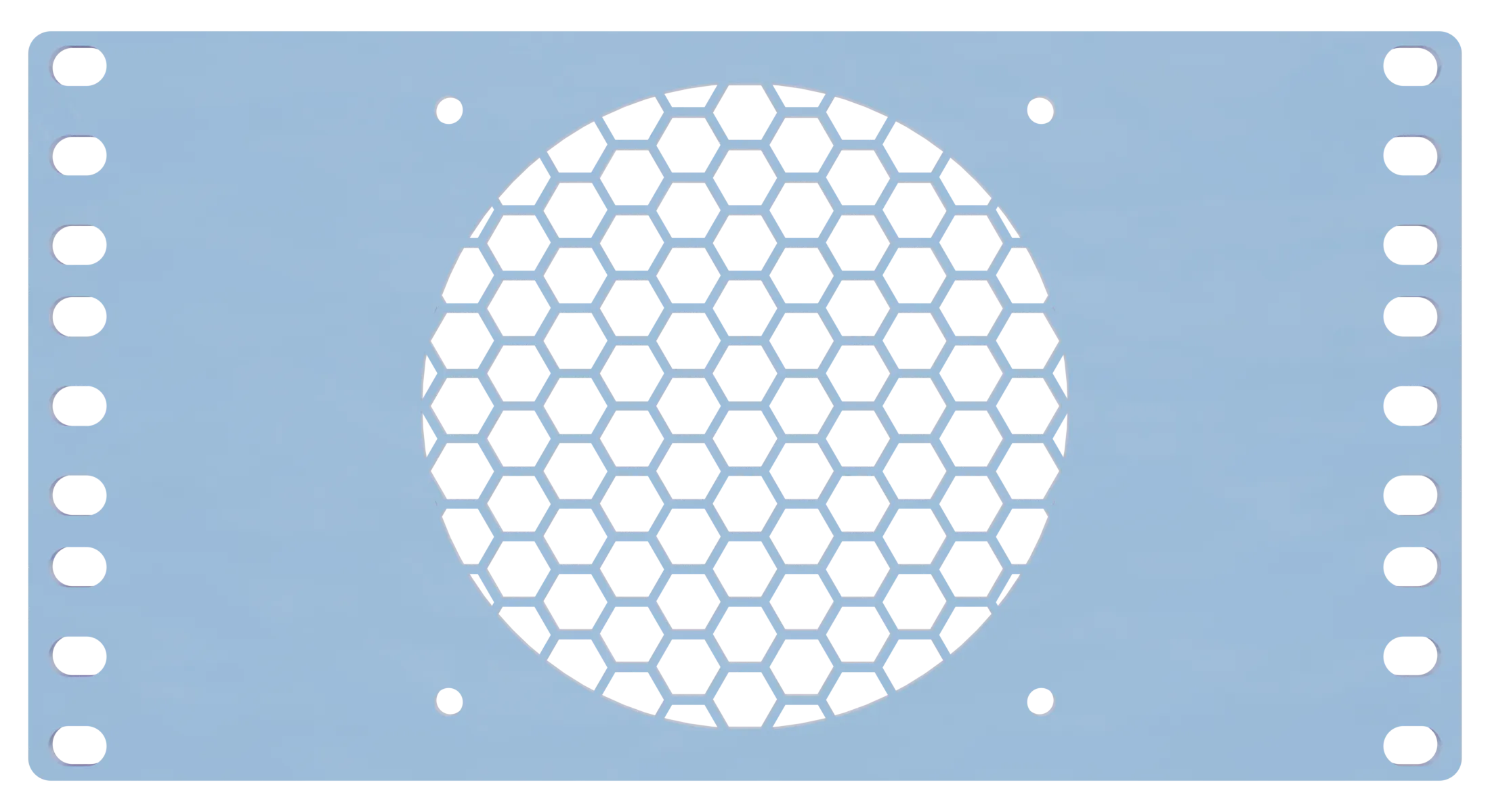 Customizable Fan mount plates for 10 Inch Rack - Free 3D Print Model ...