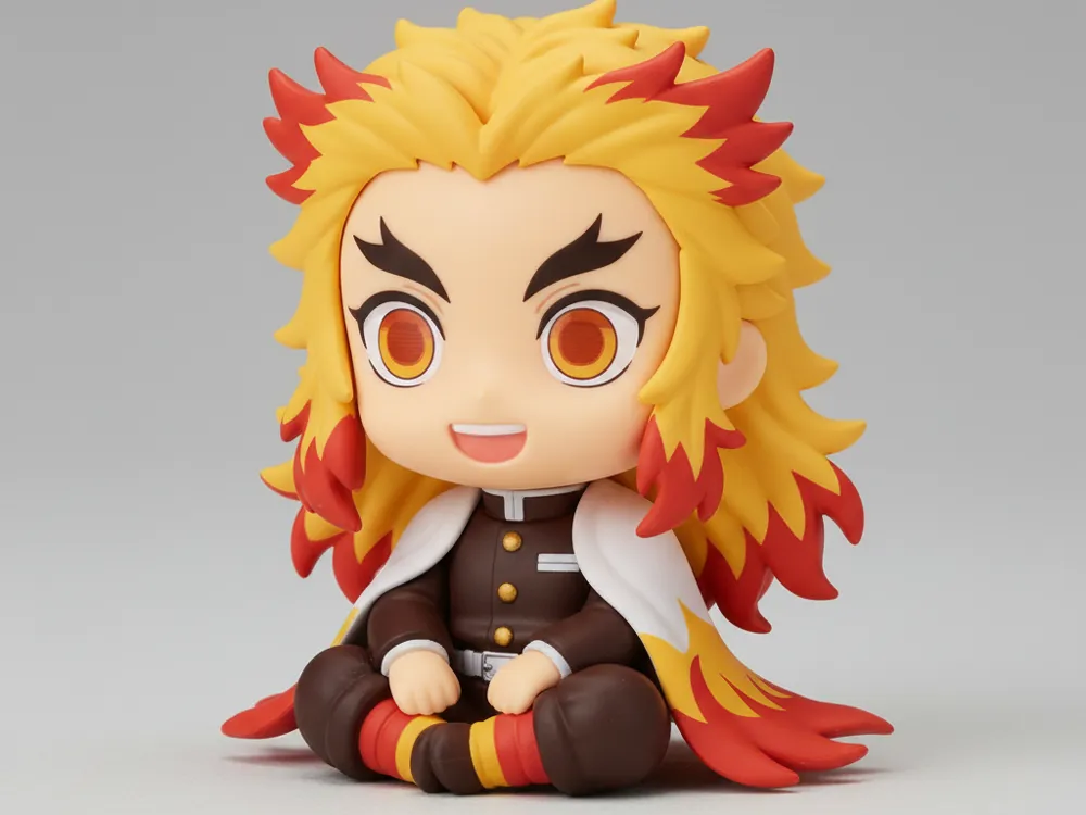 Demon Slayer 05 Flame Hashira Kyojuro Rengoku sit - Free 3D Print Model ...