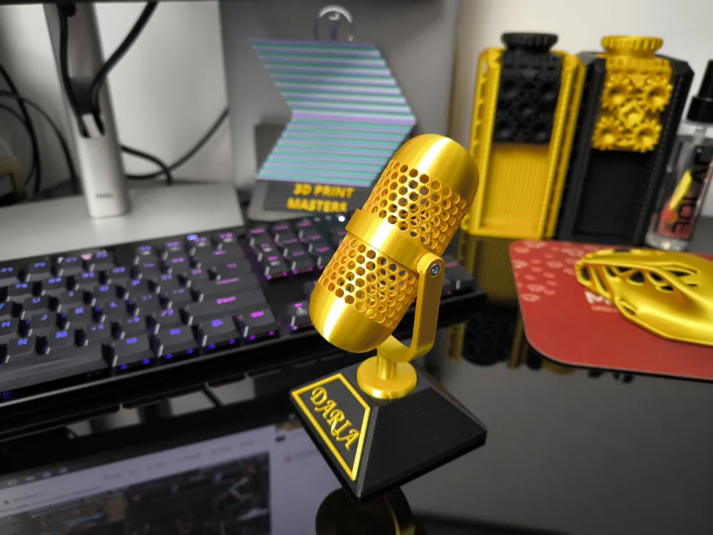 Microphone Trophy Remixed by Dr. Layer MakerWorld: Download Free 3D Models