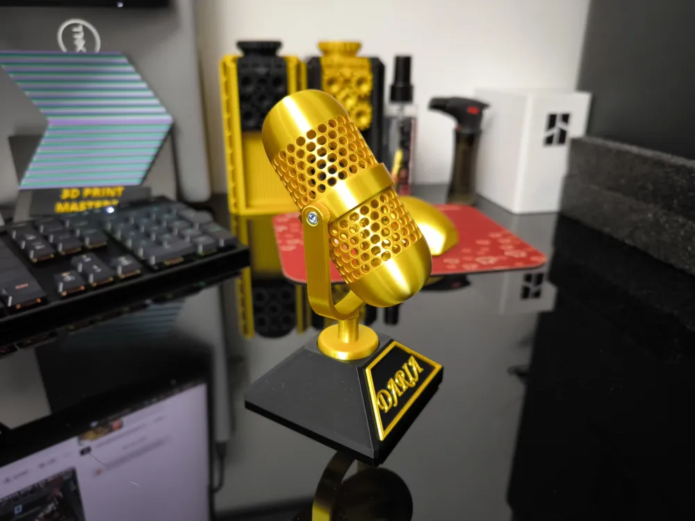 Microphone Trophy Remixed by Dr. Layer MakerWorld: Download Free 3D Models