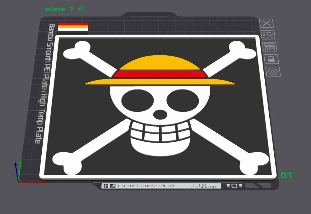 Luffy Logo Edition AMS Ready Display & Decor - Free 3D Print Model ...