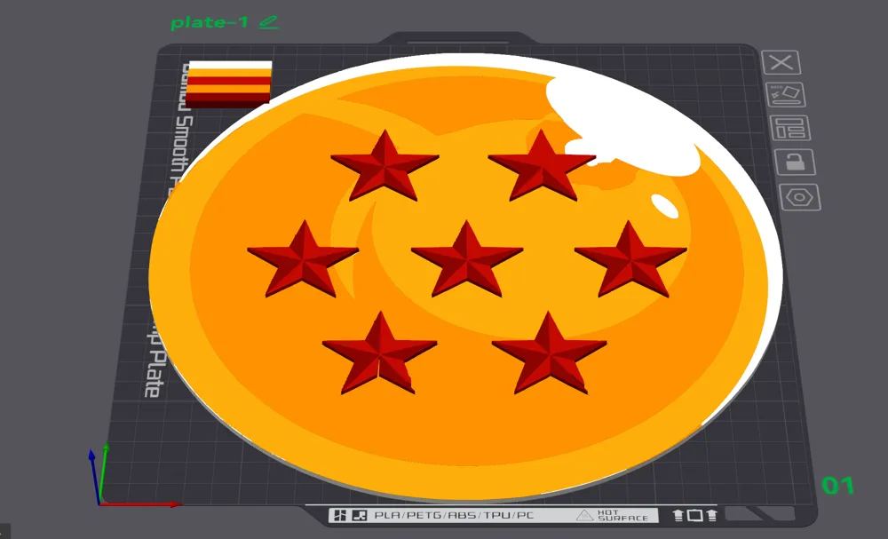 Dragon Ball 6-Star Logo Full Plate AMS Ready by Ryan @ TheMajinLab ...