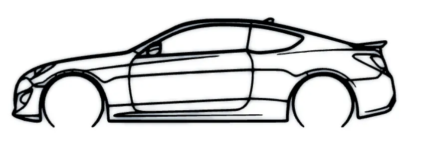 Hyundai Genesis Coupe Wall Art - Free 3D Print Model - MakerWorld