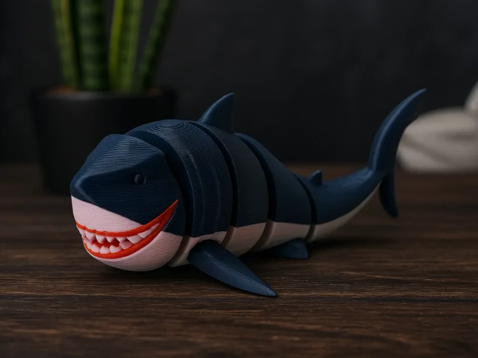 Flexi Bruce Shark from Finding Nemo - Fan Art - Free 3D Print Model - MakerWorld