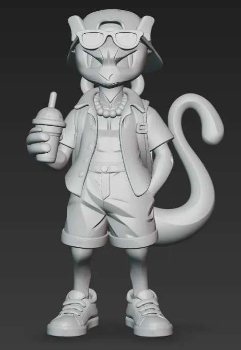 Mewtwo Summer Urban style by 3D Print Fusion Lab MakerWorld: Download ...